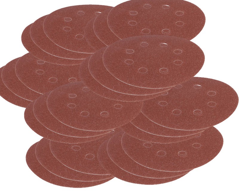 Sandpapir Ø125 mm til excentersliber - 25 stk.
